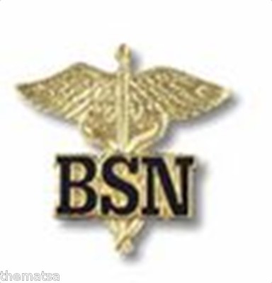 BSN BACHELORS OF SCIENCE NURSE MEDICAL UNIFORM COLLAR FIRE HEALTH BADGE ...