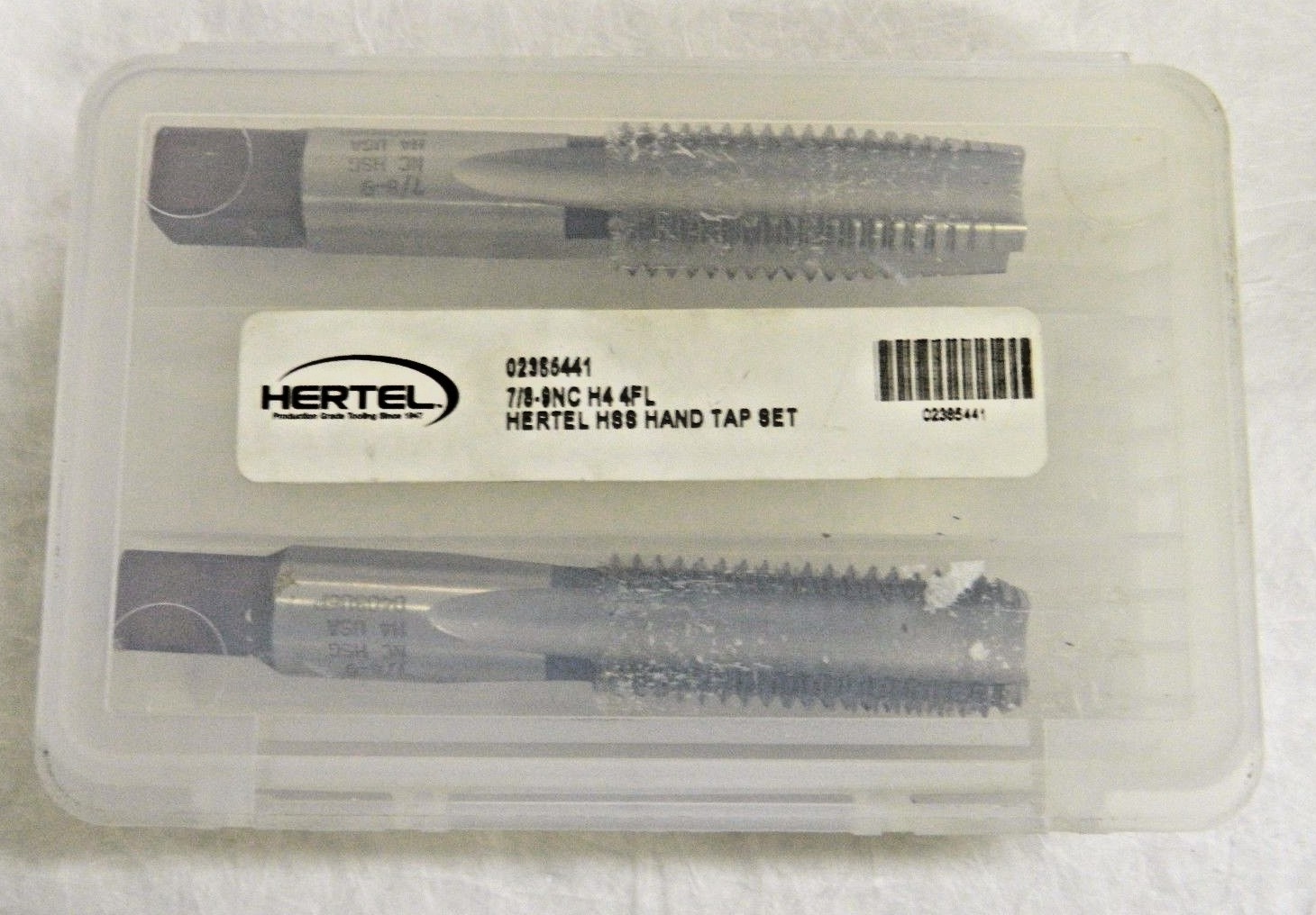 Hertel HSS Hand Tap Set 7/8"-9 UNC H4 4-Flutes Qty. 2 #02385441 | eBay