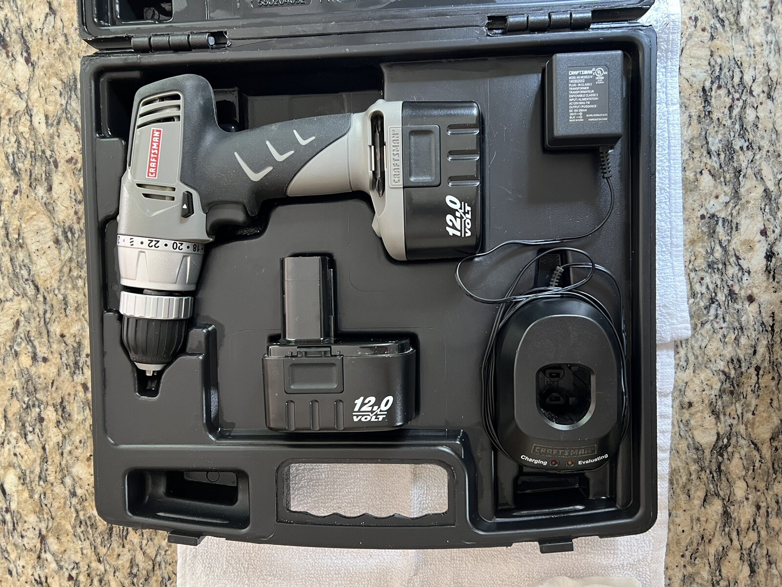 Craftsman 12 Volt 3/8" Cordless Drill Driver 130139017 with battery | eBay
