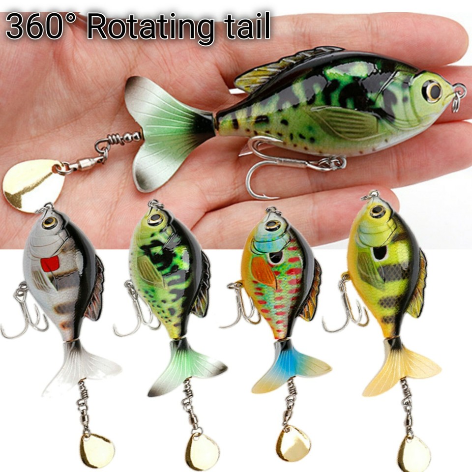 Fishing Lures Lot Whopper Plopper Top water Rotating Tail Bass Trout ...