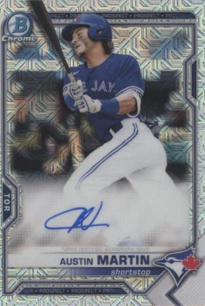 2021 Bowman - Mega Box Chrome Mojo Autographs #BMA-AM Austin Martin (AU ...