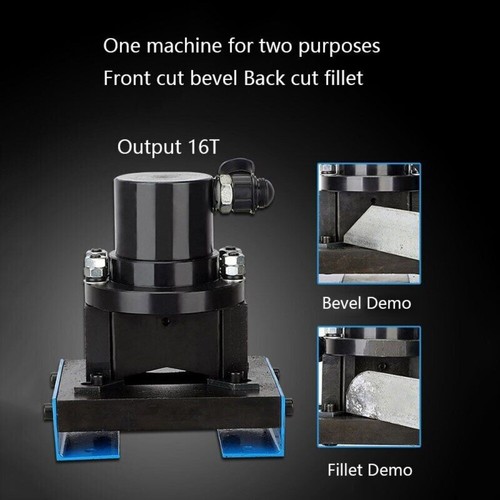 2-in-1 Hydraulic Angle Iron Chamfering Machine Angle Steel Cutting DJ ...