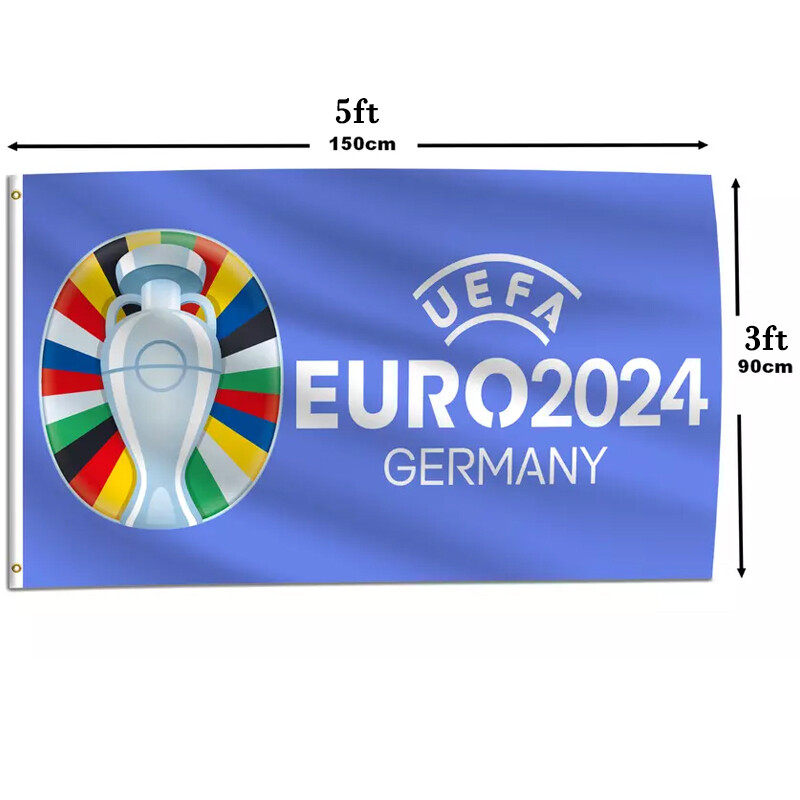 NEW Euro 2024 Flag Banner 3X5ft UEFA | Grelly USA
