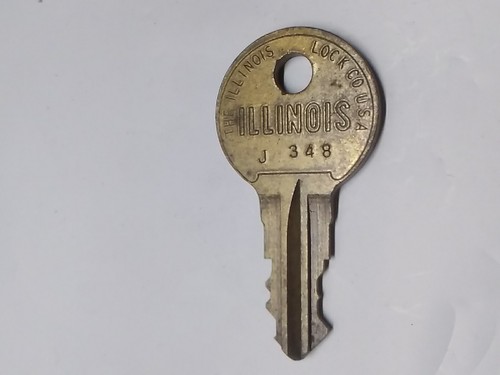 ILLINOIS Lock Key # J348 J 348 Slot Machine Jukebox Wallbox Arcade Coin ...
