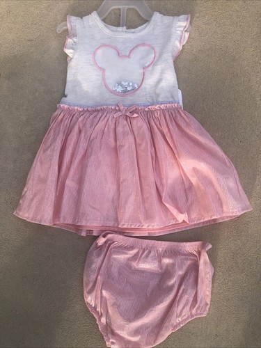 Disneys Minnie Mouse Baby Girls 2 Pc Dress Set 6/9 Months | eBay