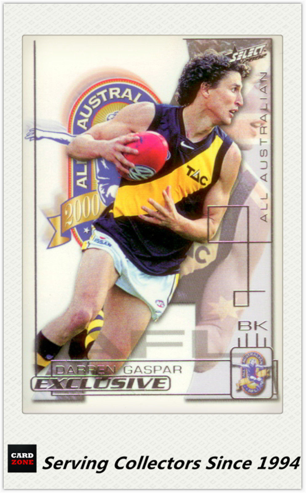 2002 Select AFL Exclusive All Australia Team AA3 Darren Gaspar ...