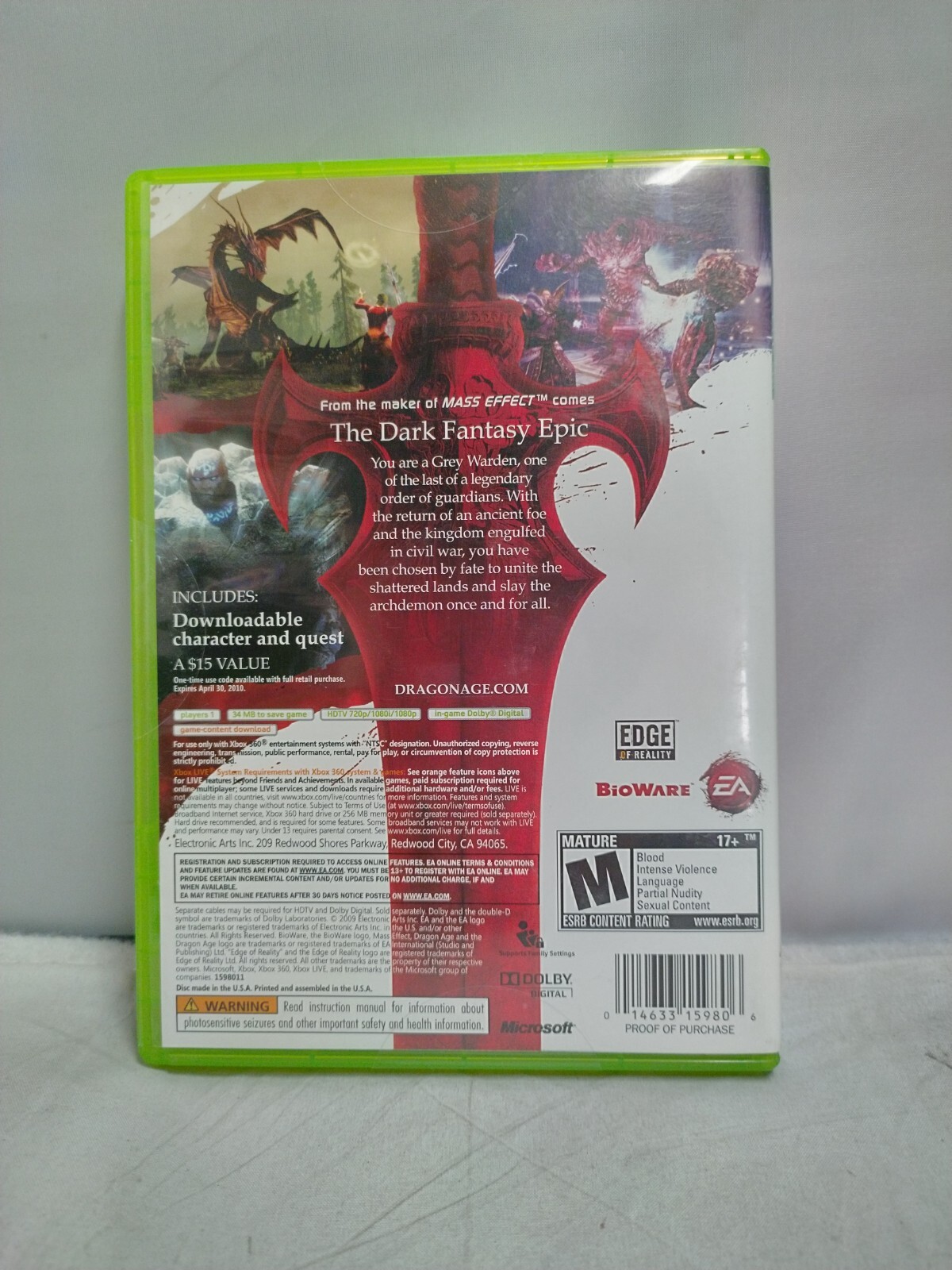 (LUP) Dragon Age: Origins (Microsoft Xbox 360, 2009) 14633159806 | eBay