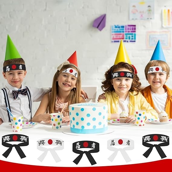 24Pcs Headbands: Japanese Sushi Chef Bandana Headwear for Karate Sports ...