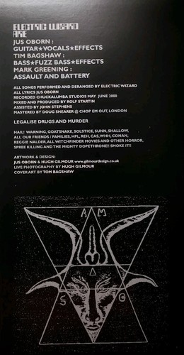 Electric Wizard Dopethrone 2LP Black Vinyl Stoner Rock Doom Metal Heavy ...