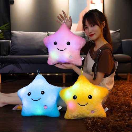 1pc 40CM Luminous Star Pillow Led Light Pillow Plush Pillow Colorful ...
