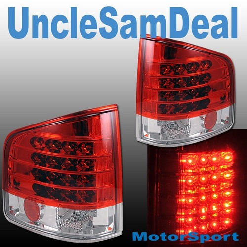 FOR CHEVY S10 GMC SONOMA EURO CLEAR RED LENS LED TAIL LIGHTS DIRECT FIT ...