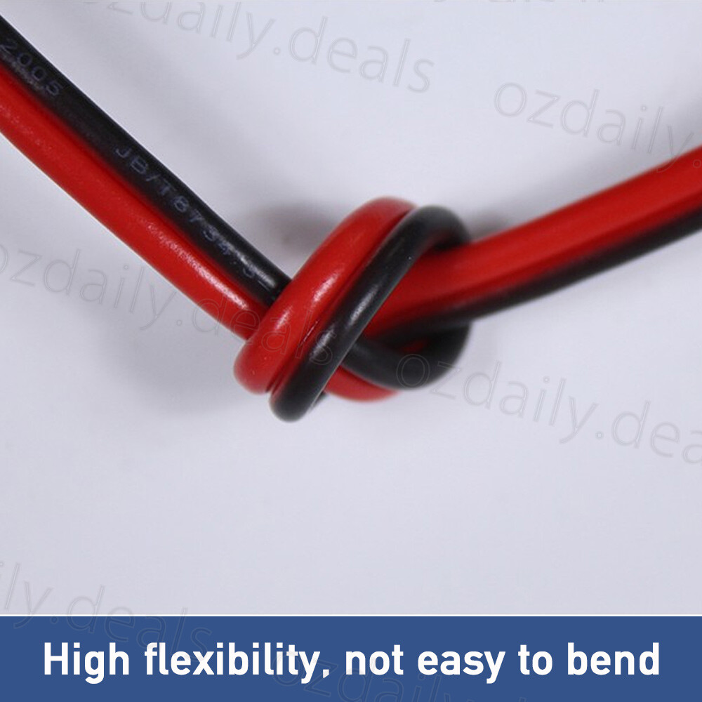 10/100M Red&Black Speaker Cable Wire Sound home Stereo HiFi/Car Audio ...