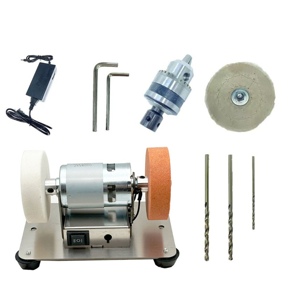 100W Bench Polishing Machine Grinding Machine Polisher 2 Polishing ...