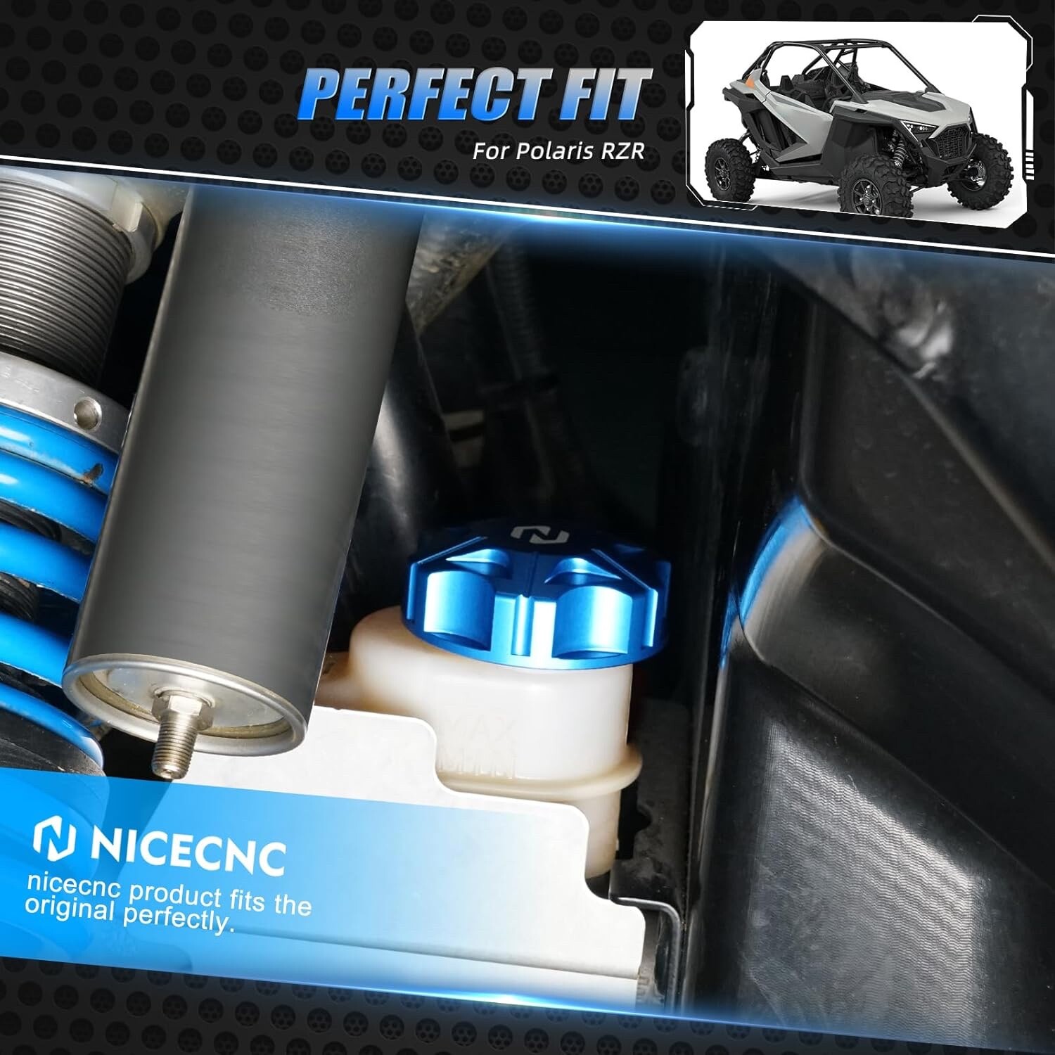 CNC Cap 2018-21 Polaris RZR XP1000 XP 1000 Turbo Brake Master Cylinder ...