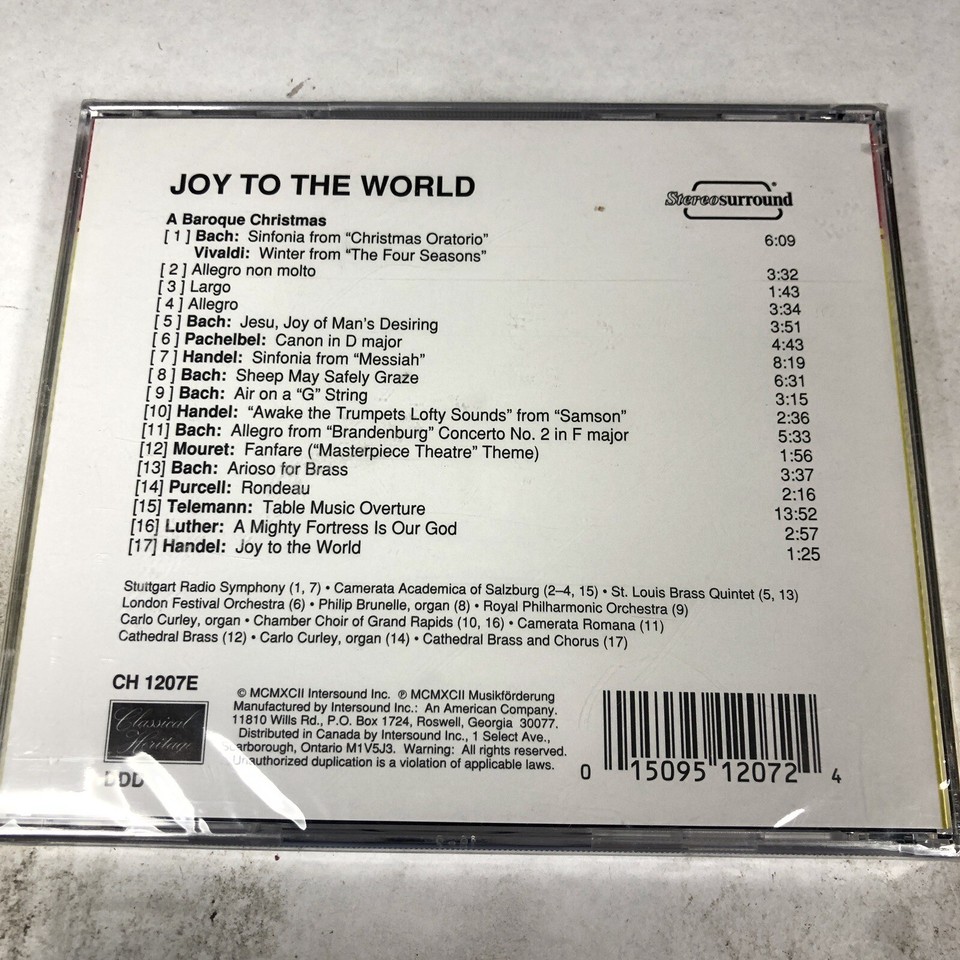 JOY TO THE WORLD - A BAROQUE CHRISTMAS - AUDIO CD - NEW | eBay