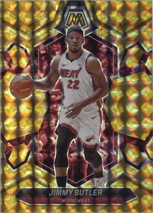 2023-24 Panini Mosaic - Jimmy Butler #121 Reactive Yellow Mosaic Prizm ...
