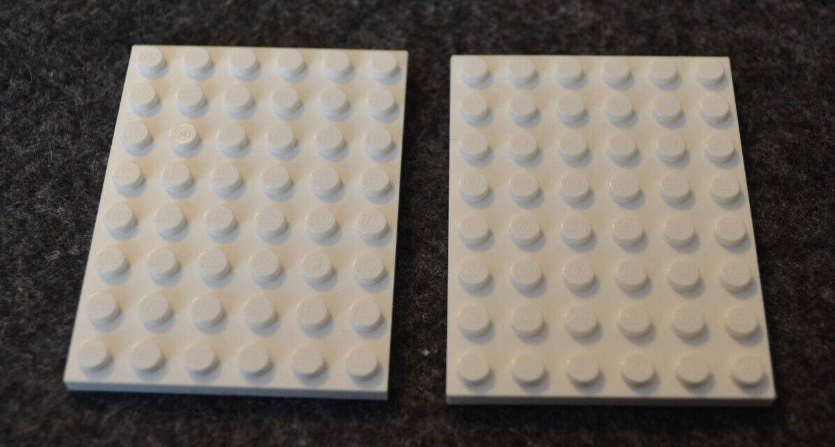 (2) 6x8 White Base Plate Bricks ~ Lego ~ NEW ~ | eBay