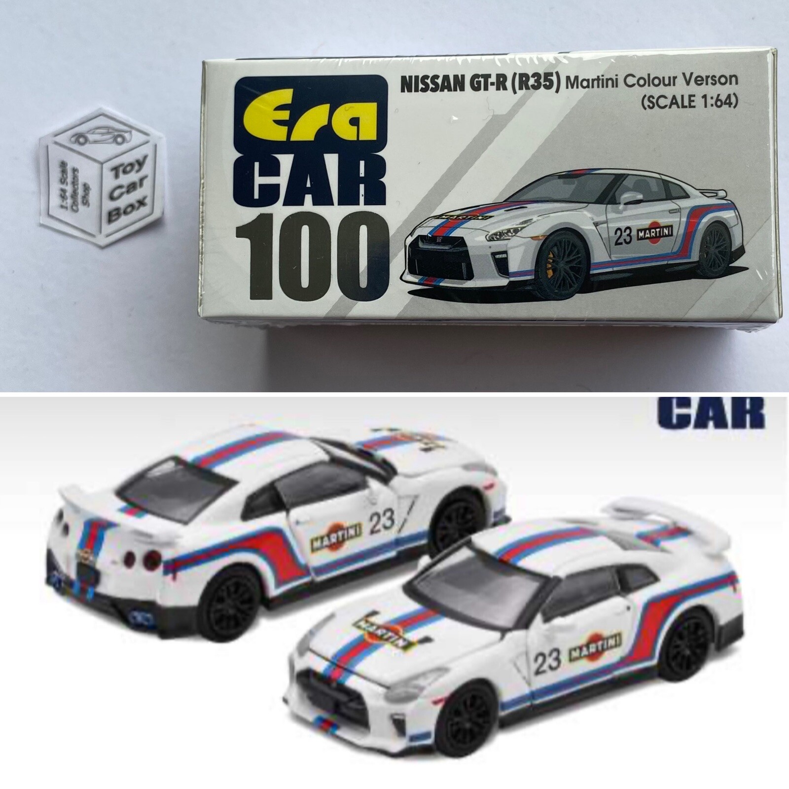 ERA CAR #100 - Nissan GT-R R35 (1:64 - Martini Racing - White - Boxed ...