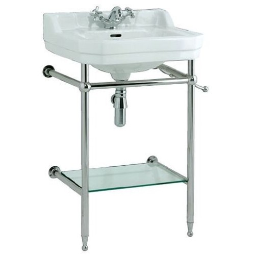 Savoy 560mm Edwardian Traditional Basin & Chrome Stand Unit - Bathstore RRP £429 | eBay UK