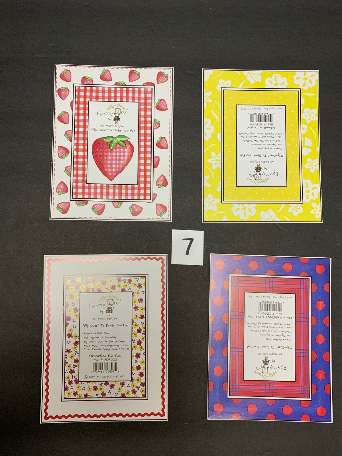 SET OF 4 MY MIND'S EYE FLIP OVER FRAME UPS 8 REVERSIBLE FRAMES ...