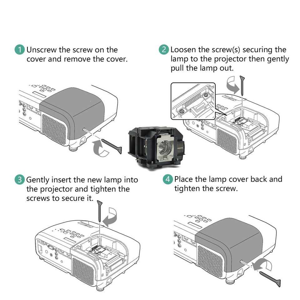 Replacement Projector Lamp V13H010L67 for Epson ELPLP67 PowerLite X14 ...