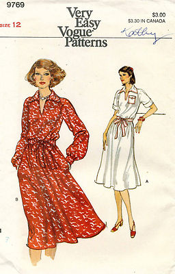 1970's VOGUE Misses' Dress Pattern 9769 Size 12 UNCUT | eBay