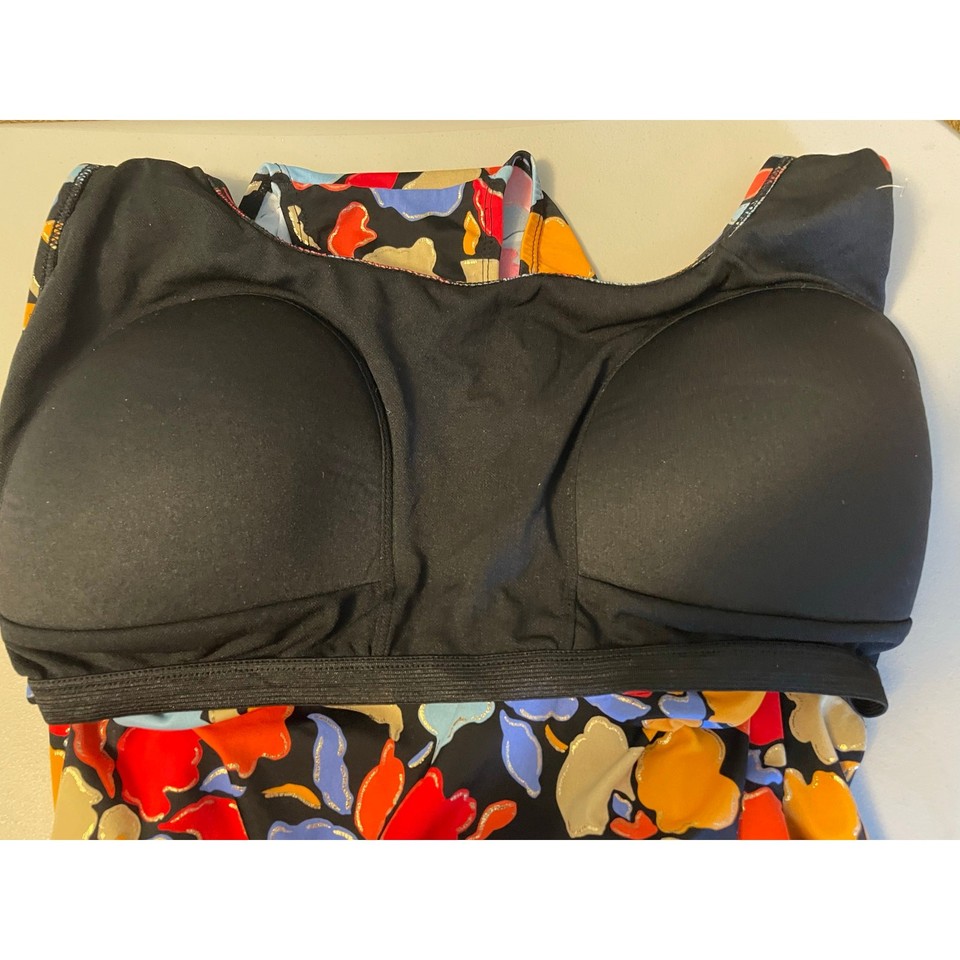 Islander Plus Size 24W Women's One Piece Multi-Colored Bathing Suit ...