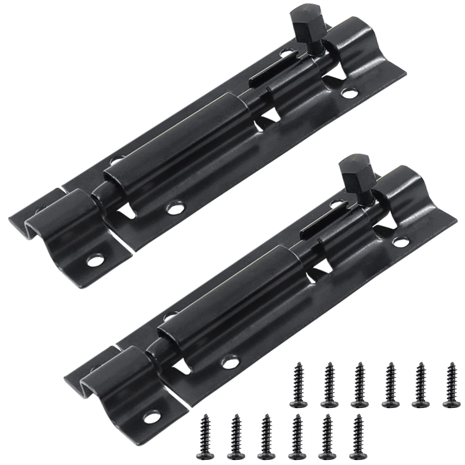 3 Inch Barrel Bolt Latch Stainless Steel Door Latch Pack of 2 Black | eBay