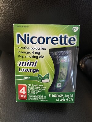 Nicorette Mini Lozenge Mint 81 each 4 mg by Nicorette Exp 04/2026 | eBay