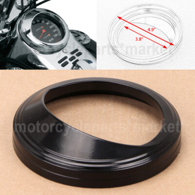 Aluminum 5" Speedometer Trim Ring Visor Bezel For Harley Dyna Road King ...
