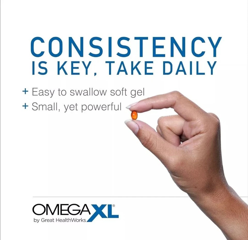 Omega XL 120ct by Great HealthWorks Small, Potent,Joint Pain Relief ...