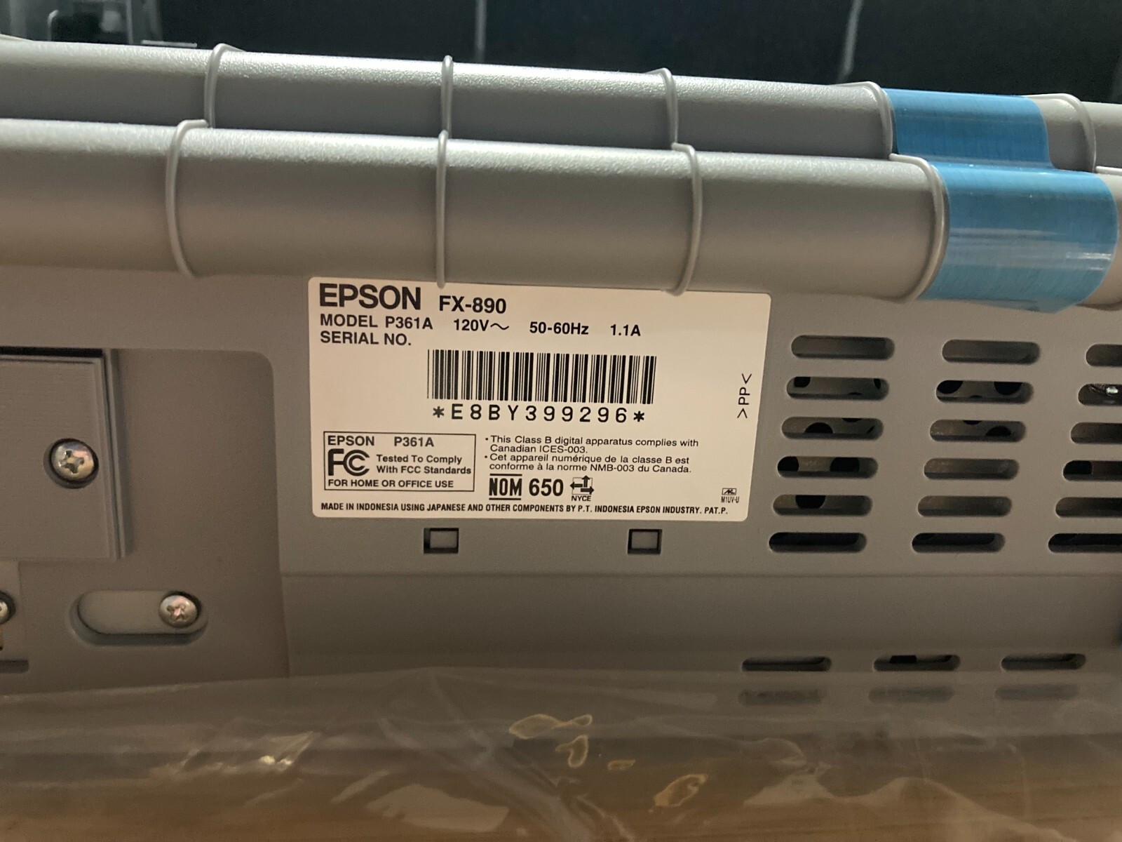 Epson FX-890 Dot Matrix Impact Printer | eBay