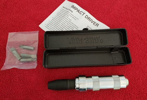 TOOL SHOP MANUAL IMPACT DRIVER with 4 BITS & INSTRUCTIONS in METAL CASE ...