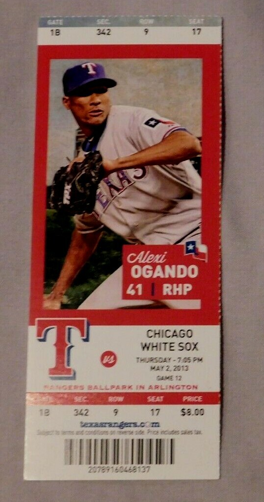 2013 Texas Rangers Ticket Stub Pick One - unused Season Ticket | eBay