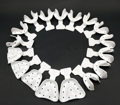 1 Set Dental Edentulous Jaw Impression Trays Old Aged Frame Cut Back ...