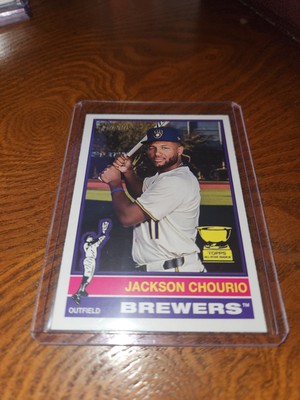 2025 Topps Heritage Jackson Chourio Alternate Cartoon Variation SP #106 ...