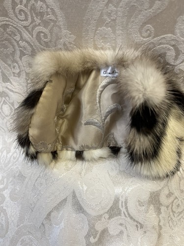Gray Cream Black Genuine Mink Fur Capelet for Gene Tyler Sydney Dolls ...
