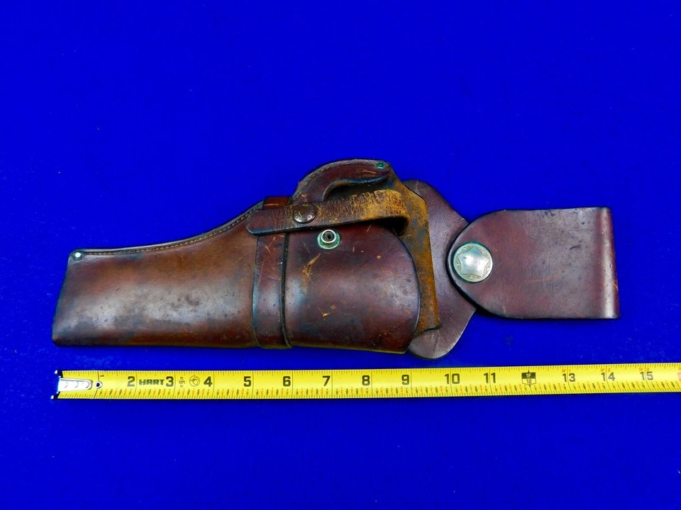 Vintage US H.H. Heiser Army Style Flexible Belt Revolver Pistol Leather ...