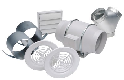 Soler & Palau KIT-TD150-DV White Td-150 Dual-Vent In-Line Fan Kit | eBay