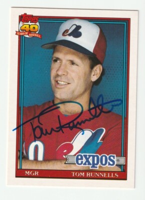 Tom Runnells Signed 1992 Topps Traded Card #103T Auto Expos Autograph ...