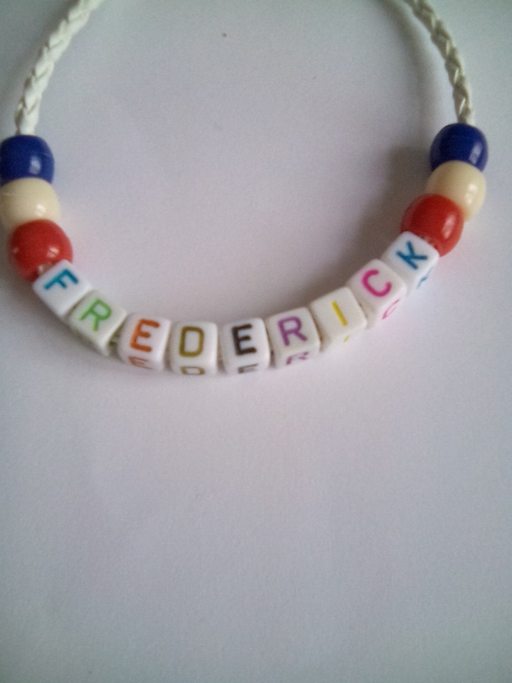 frederick boys name bead bracelet | eBay