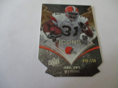 2008 Upper Deck Icons Foil Die Cut Jamal Lewis Card #4 Serial #98/150 ...
