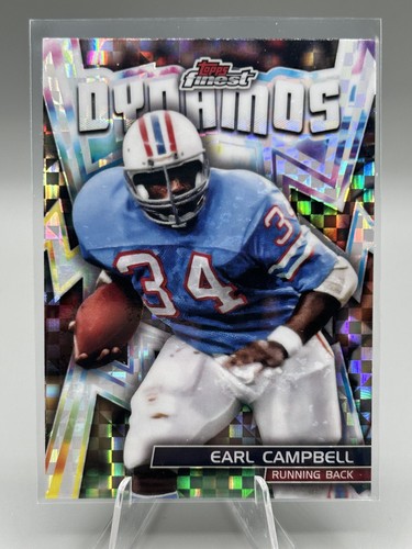 2024 Topps Finest Football - Dynamos - X-Fractor Earl Campbell | eBay