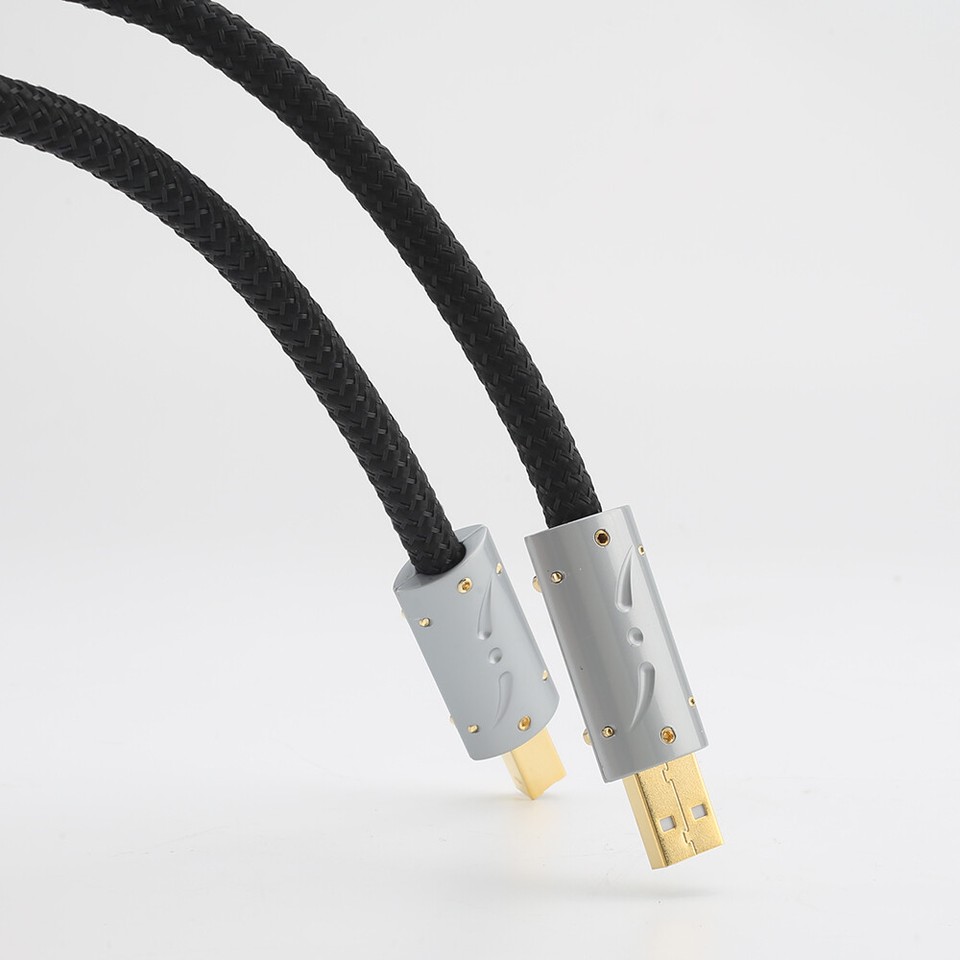 Audiophile Viborg UC01 HI-End versilbert OFC USB DAC Hifi Audio Kabel USB A-B | eBay