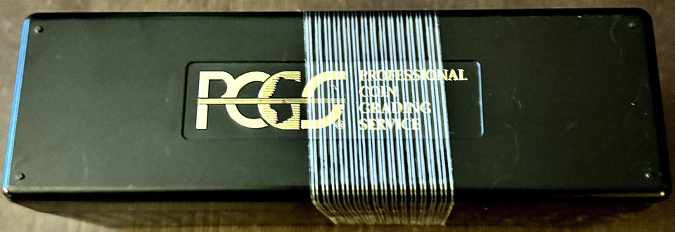 BLACK PCGS STORAGE HOLDER BOX HOLDS UP TO 20 PCGS COIN SLABS - NO COINS ...