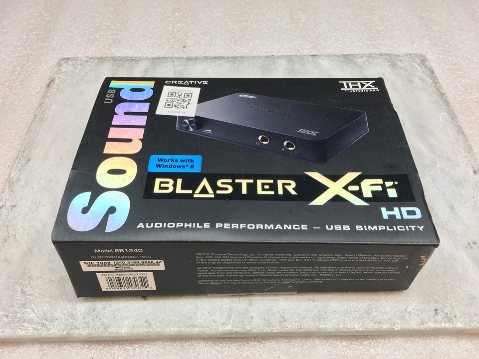 Creative SB1240 USB Sound Blaster X-Fi THX Pro HD Optical and Line In ...