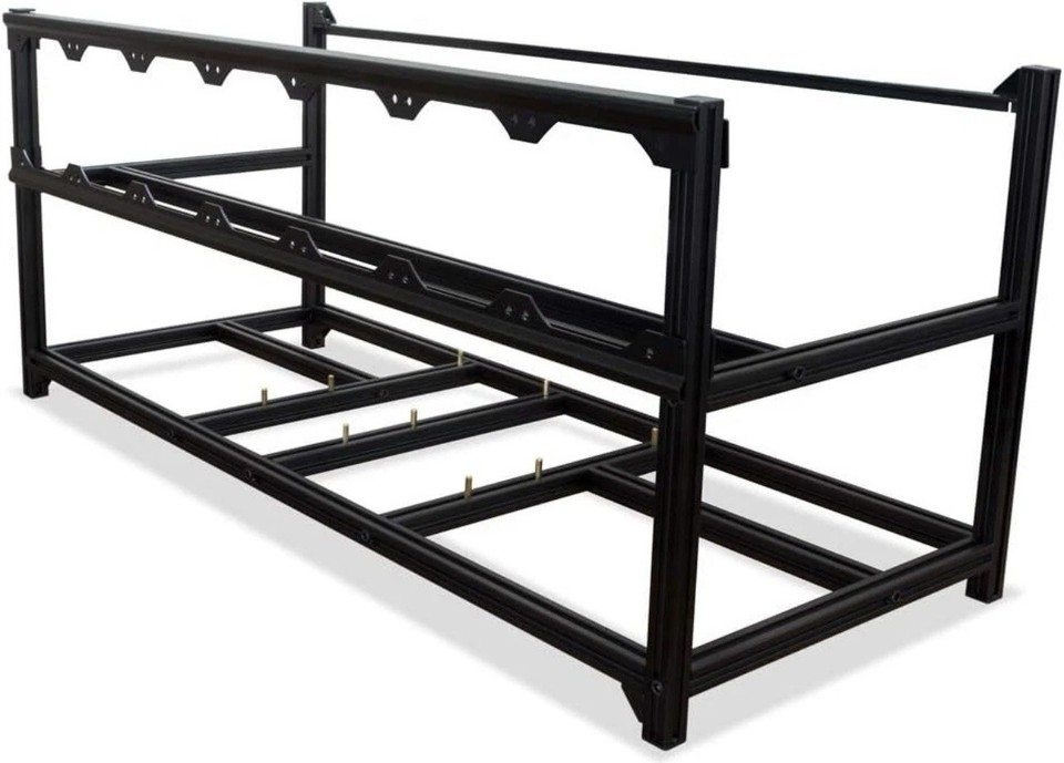 Kingwin 8 GPU Miner Rig Case Frame – Premium Stackable Aluminum Mining ...
