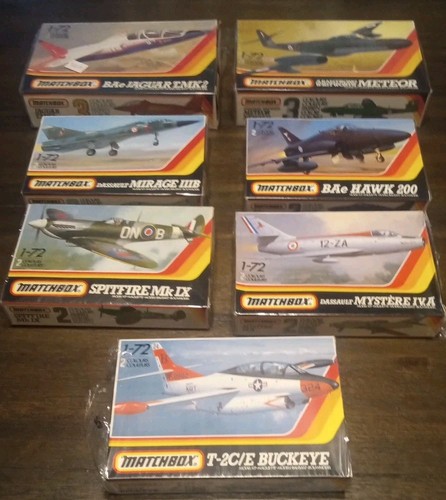 Lot Of 7 Matchbox Airplane Model Kits 1980s CS | eBay