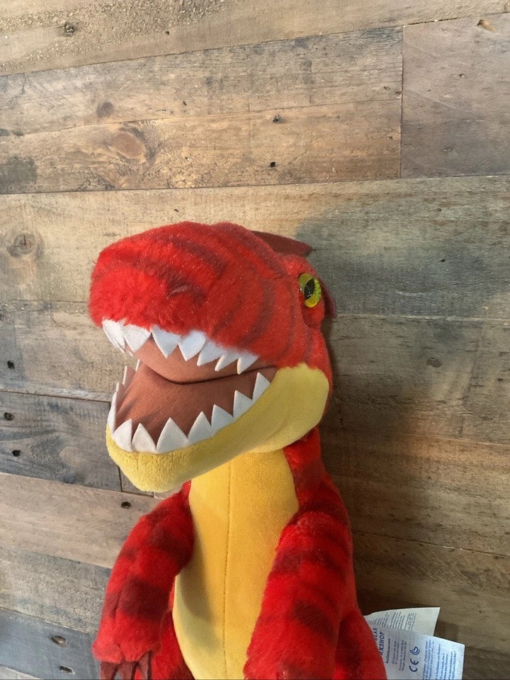 Build-A-Bear Red Dinosaur Plush Toy – T-Rex / Raptor Dinosaur Stuffed ...