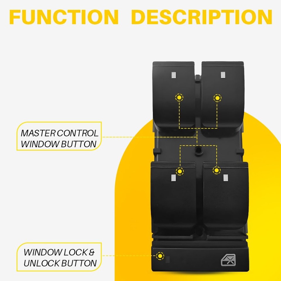 Front Mirror Switch Power Window + Door Lock Switch For Silverado 2007 ...